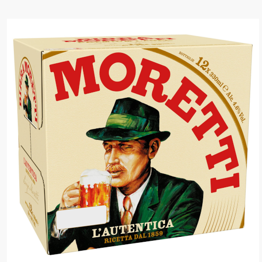 Birra Moretti 12Pk 330ml Bottles (only available to areas BT15, 36, 37 ...